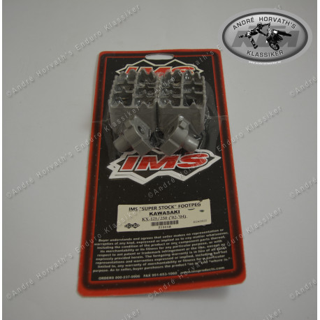Foot Peg Kit IMS Super Stock, wide, steel coated Kawasaki KX 125/250 ...