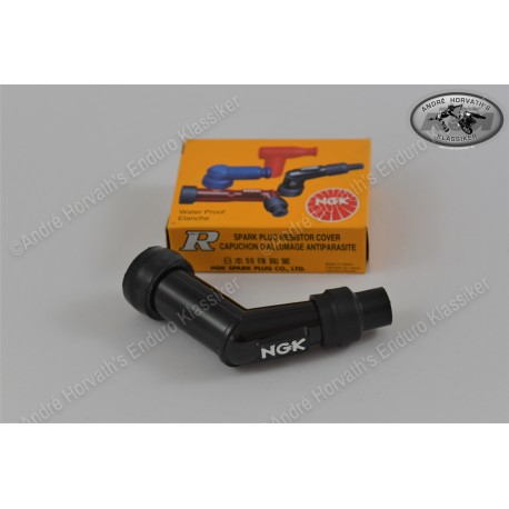 NGK spark plug resistor cover VB05F, 120 degree, black plastic